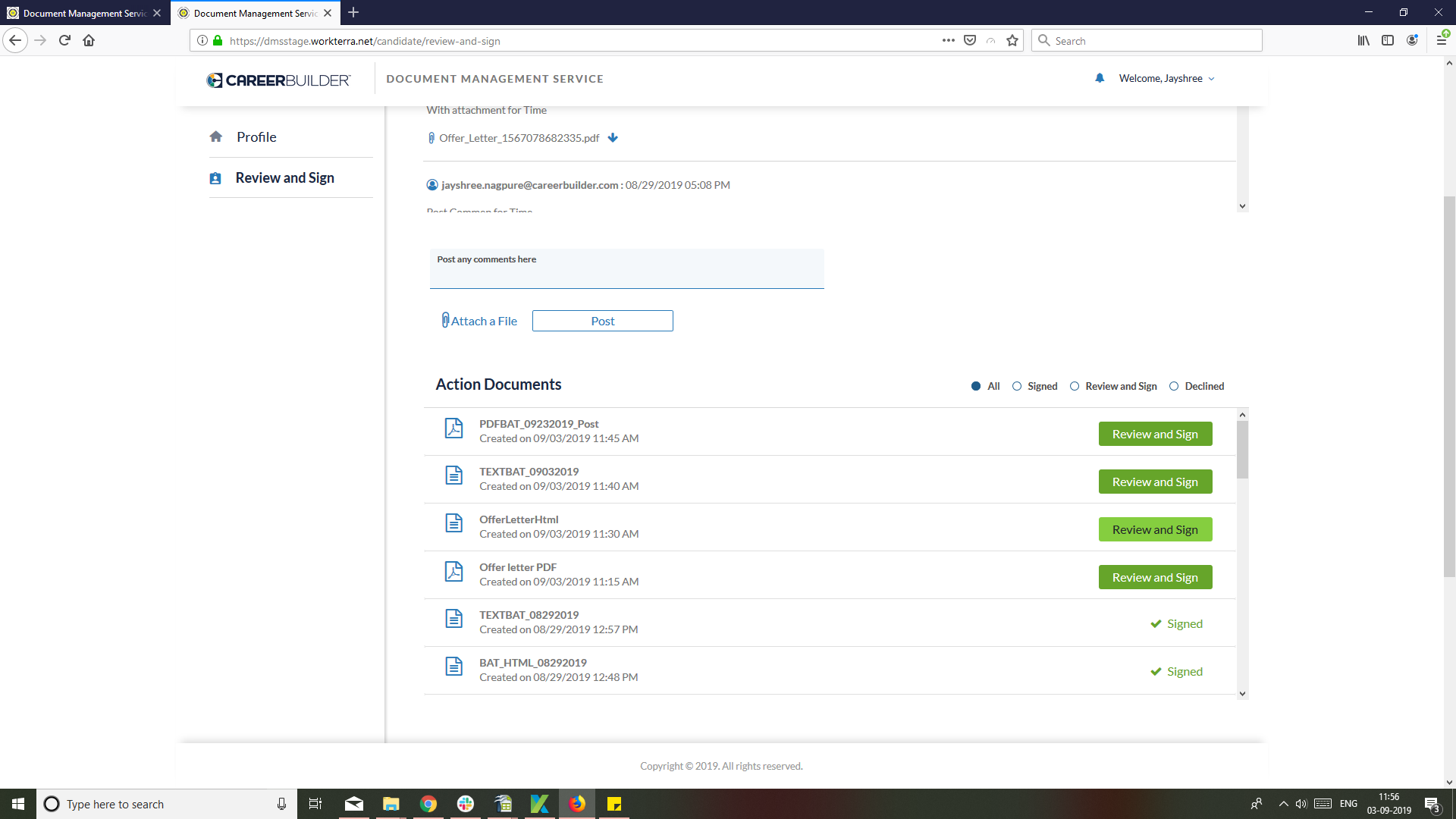 [DMS-1822] DMS | Preprod | Candidate | Signature Library is not populating for existing use ...